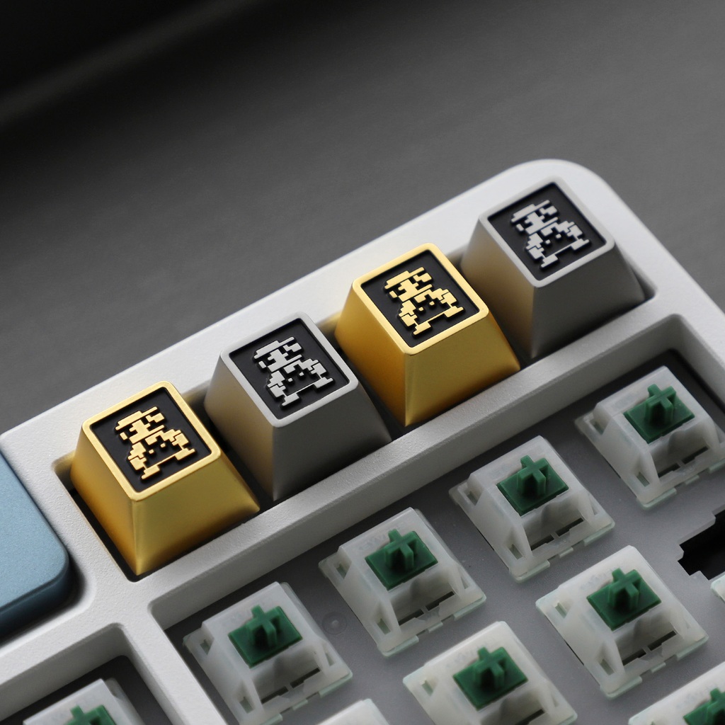 Marios Metal Personal Keycaps PBT Dye-sub Cherry R4 Profile Keycap ...