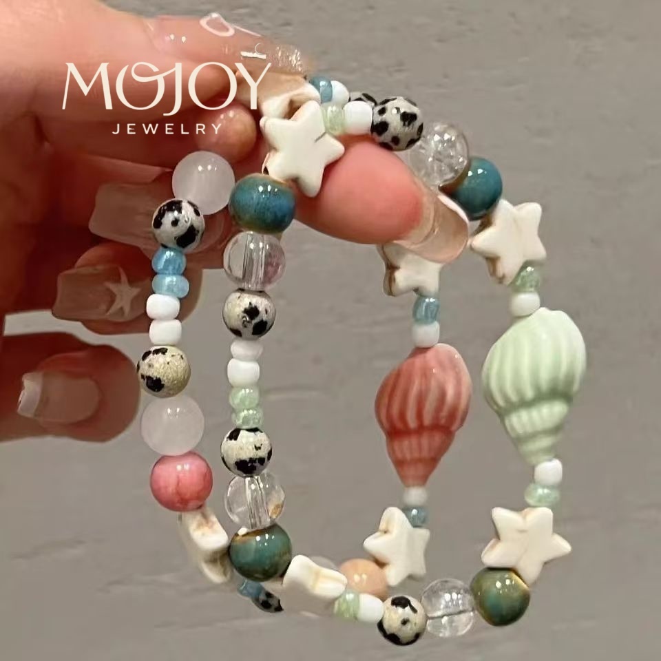 MOJOY Ngôi Sao Conch Vòng Tay Hạt Dễ Thương Cặp Đôi Vòng Tay Cho Người ...