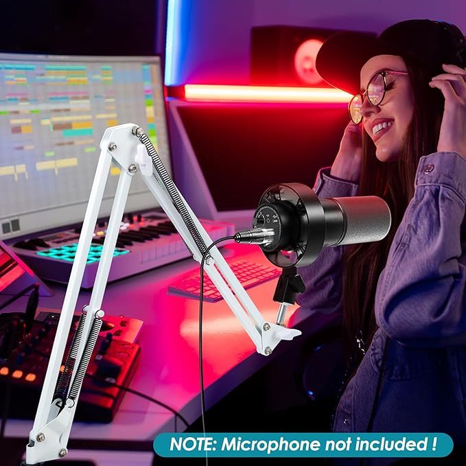 Cánh tay bùng nổ màu trắng cho Fifine K688 - Mic Boom Arm Tương thích ...