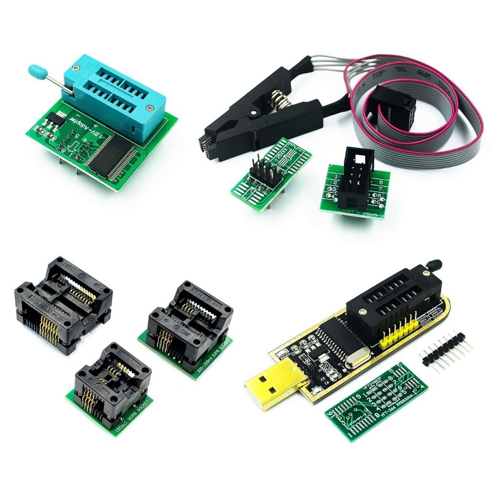 CH341A Lập trình viên USB bo mạch chủ định tuyến LCD BIOS FLASH 24 25 ...