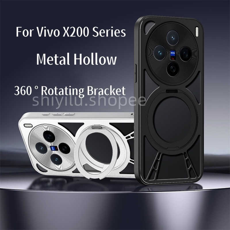Dành Cho VIVO X100 X200 Ultra X200S X200 Pro Mini Ốp Lưng Kim Loại Rỗng Tản Nhiệt Nam Châm Xoay ...