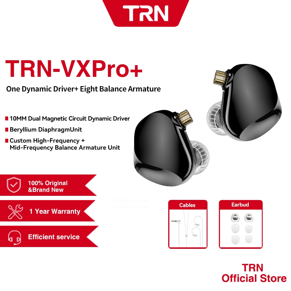 Trn VX PRO + Tai nghe nhét tai 1DD + 8BA Ổ đĩa lai có Mic khử tiếng ồn Tai nghe nút tai HiFi IEM ...