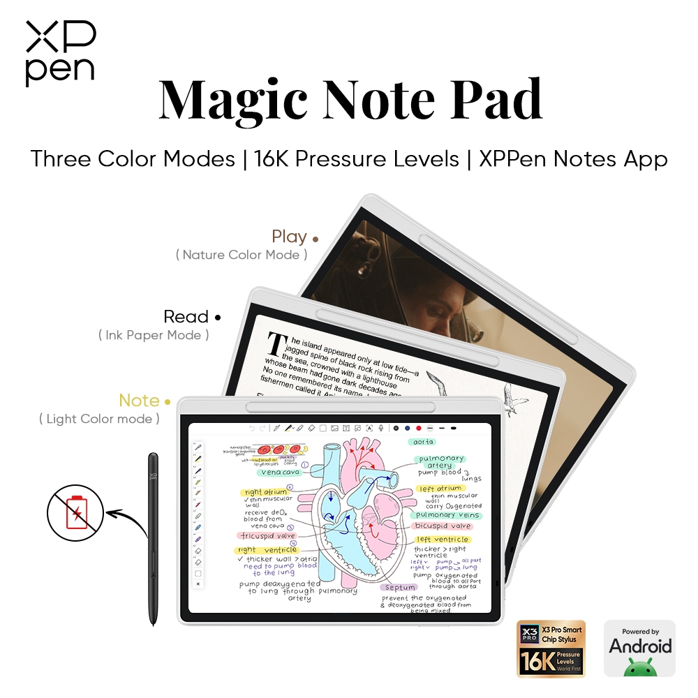Sổ tay điện tử Máy đọc sách XPPen Magic Note Pad 10,95inch Bảng ghi chú ...