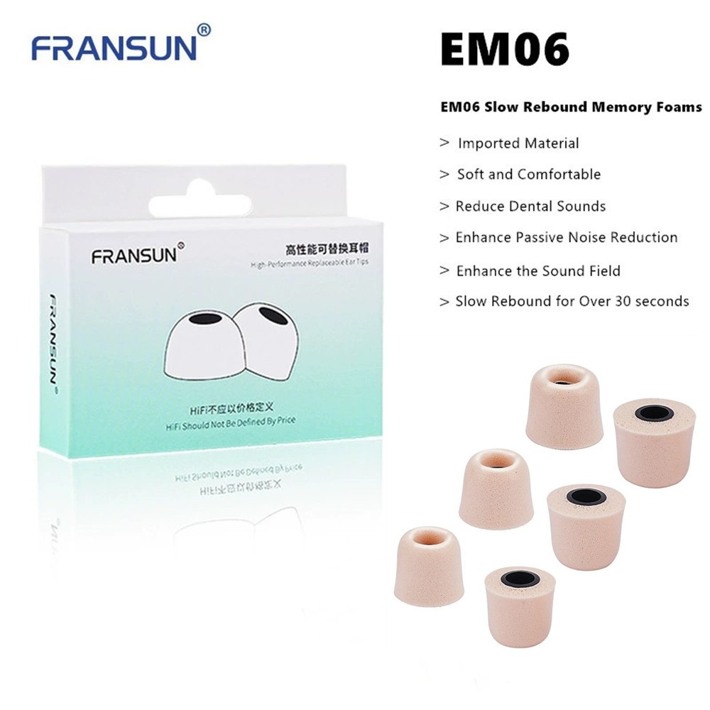 FRANSUN EM06 Đầu tai nghe T400 phục hồi chậm Bộ nhớ Xốp cách ly tiếng ...