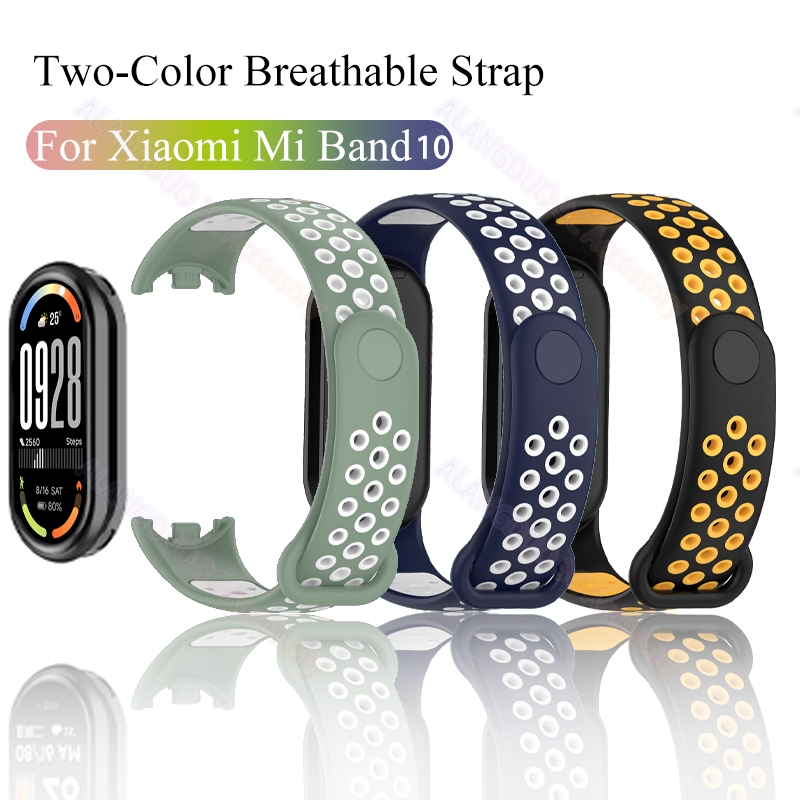 Dây Đeo Silicon Cho Xiaomi Mi Band 10 9 8 Vòng Tay Hai Màu Thay Thế Dây Đeo Tay Cho Xiaomi Mi ...