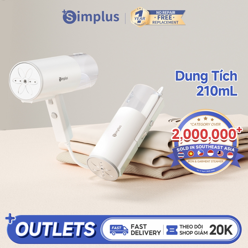 Simplus Bàn Ủi Hơi Nước Cầm Tay GTJH016 - Dung Tích 210mL, Bảo Hành 12 Tháng | Shopee Việt Nam