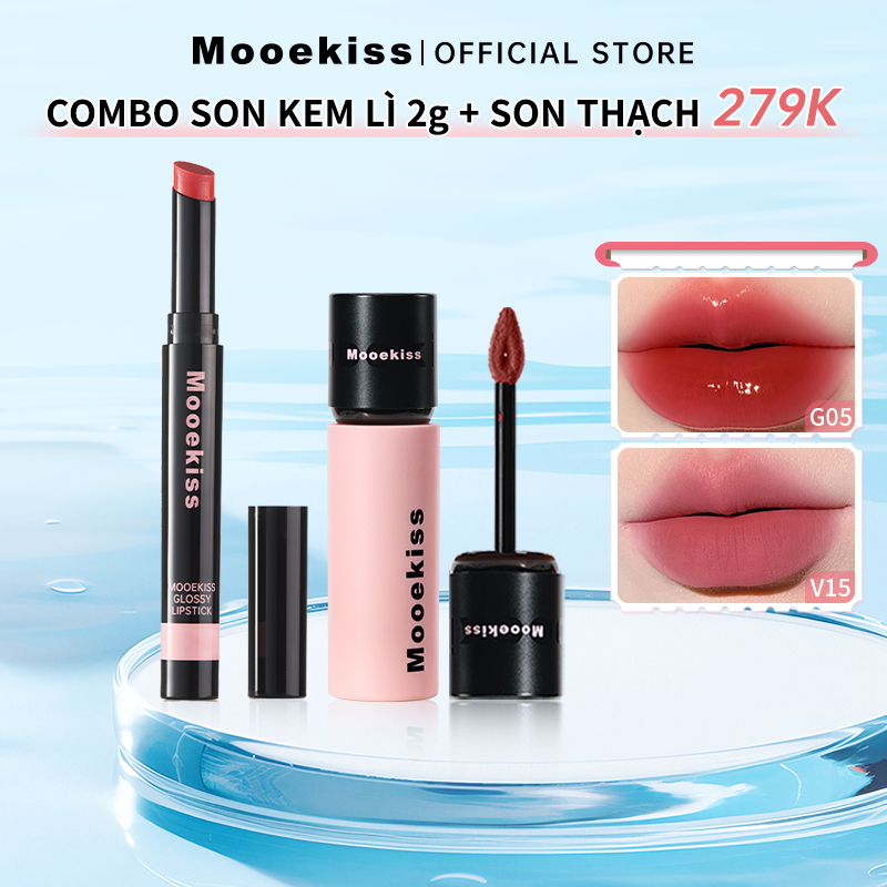 [COMBO] Mooekiss Combination Pack Lip Mud 2g + Water Lip Jelly Lip ...