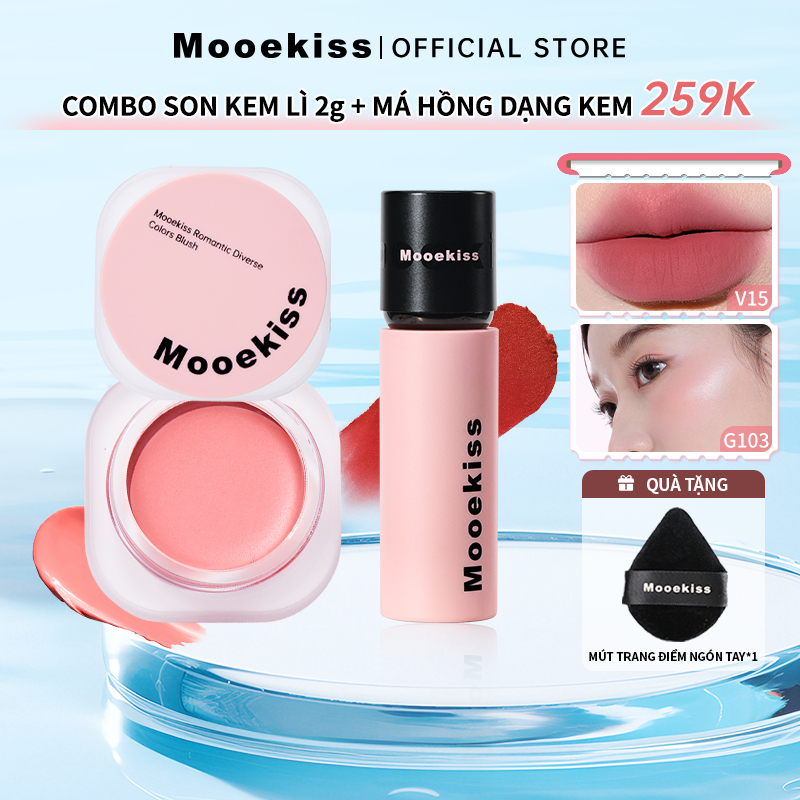 [COMBO] Mooekiss Combination Pack Lip Clay 2g + Kem Blush 5g | Shopee ...