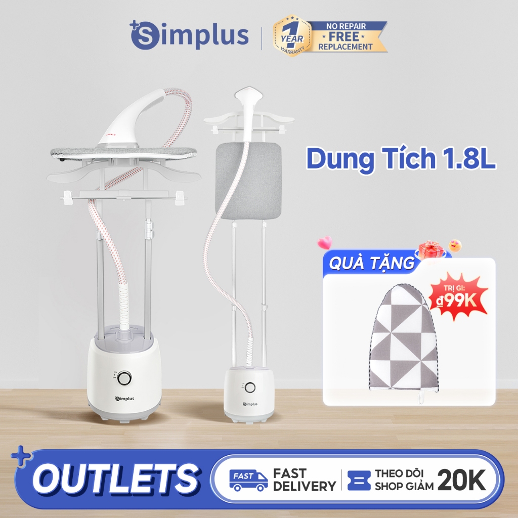 Simplus Bàn Ủi Hơi Nước Cây Đứng GTJH009 - Dung Tích 1.8L, Bảo Hành 12 Tháng | Shopee Việt Nam