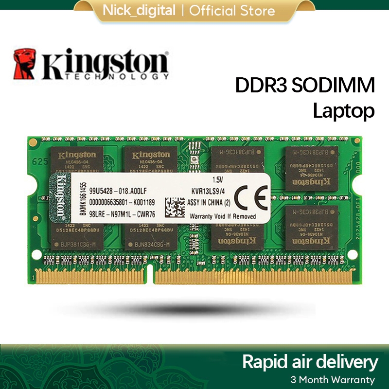Laptop Kingston DDR3 Ram 4GB 8GB DDR3 1066Mhz 1.5v 1333Mhz 1600Mhz 1.35v DDR3L PC3L-12800S ...