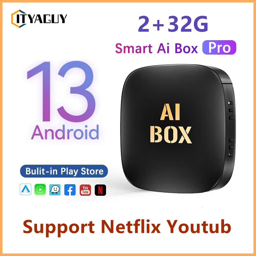 Android 13 CarPlay Smart Ai Box Android Wireless CarPlay Android Auto Adapter Cho Netflix Cho Xe ...