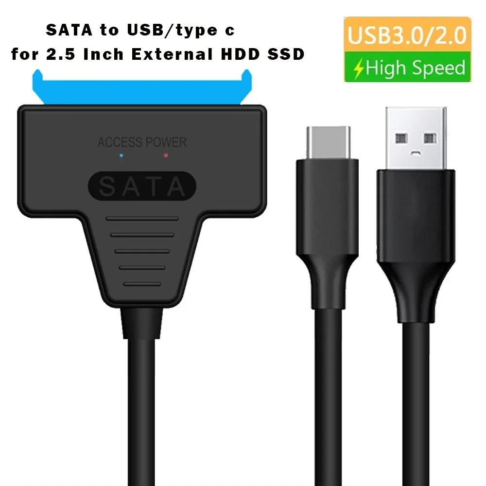 Cáp chuyển đổi SATA sang USB3.0 / Type-C lên đến 6 Gbps Hỗ trợ tốc độ ...