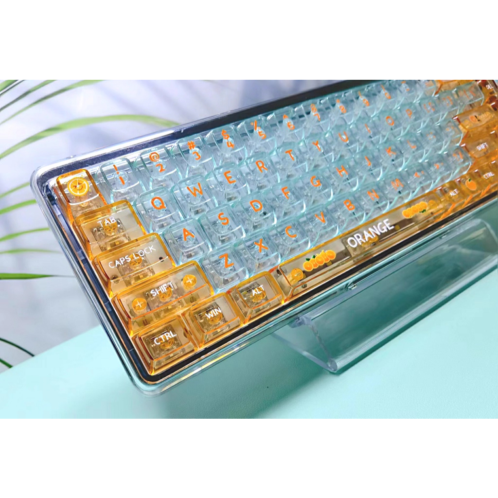 Cam tươi ice pha lê trong suốt keycap chất liệu PC 132 phím nhỏ đầy đủ ...