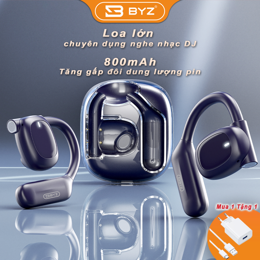 Tai nghe bluetooth không dây không nhét tai BYZ S600 có micro chống Ồn ...
