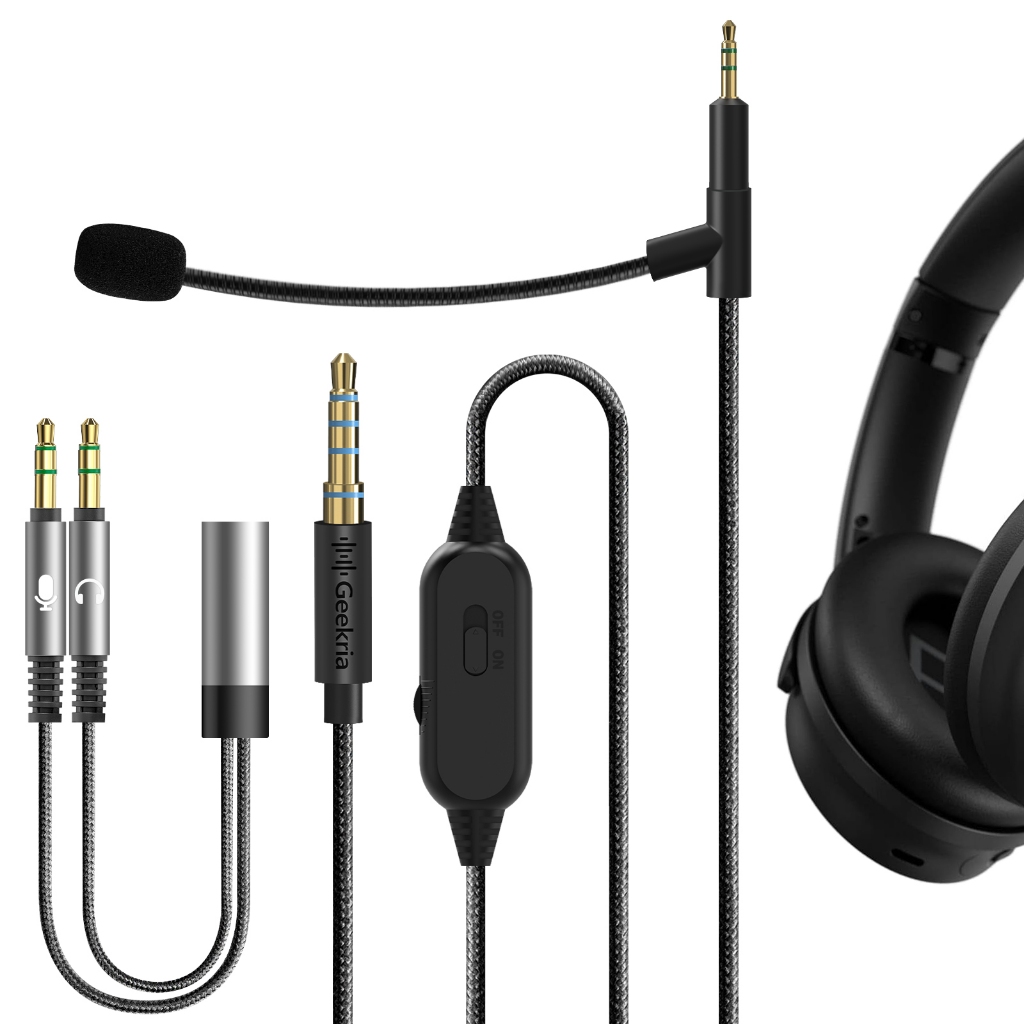 Cáp Tai Nghe Geekria Có Boom Mic Cho Tai Nghe QC Ultra 2, QC45, NC700 ...