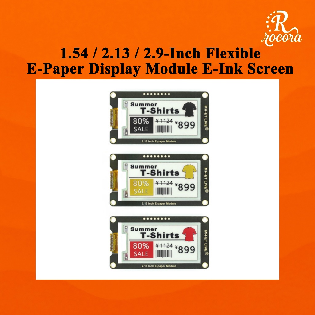 Mô-đun hiển thị chữ E linh hoạt 1,54 / 2,13 / 2,9 Inch Màn hình E-Ink ...