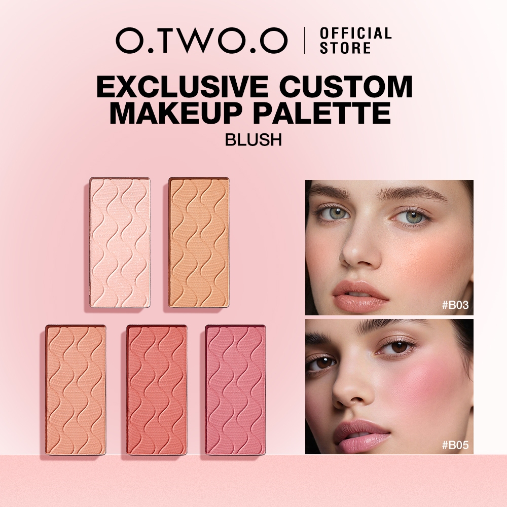 O.TWO.O Blush Powder Long Lasting Peach Rosy Cheeks Face Makeup Net Wt ...
