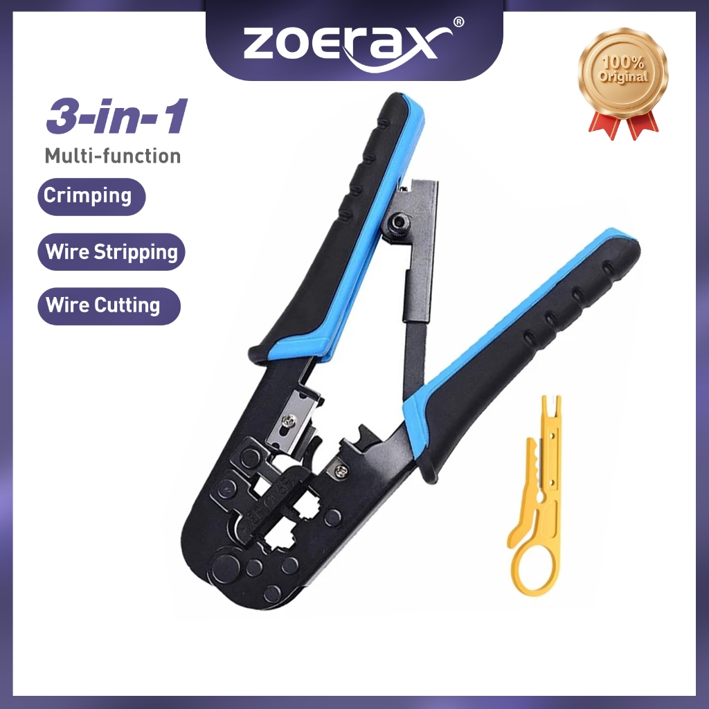 Zoerax RJ45 Crimping Tool Mạng đa chức năng Crimper Cutter Stripper cho ...