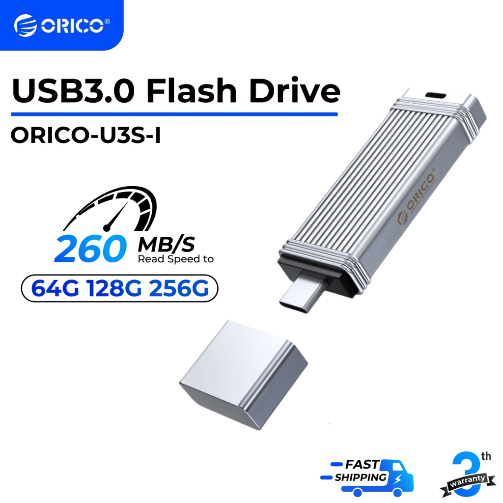 Ổ Đĩa USB 3.0 32GB 64GB 128GB 256GB ORICO Bằng Kim Loại Nhỏ Gọn Chống ...