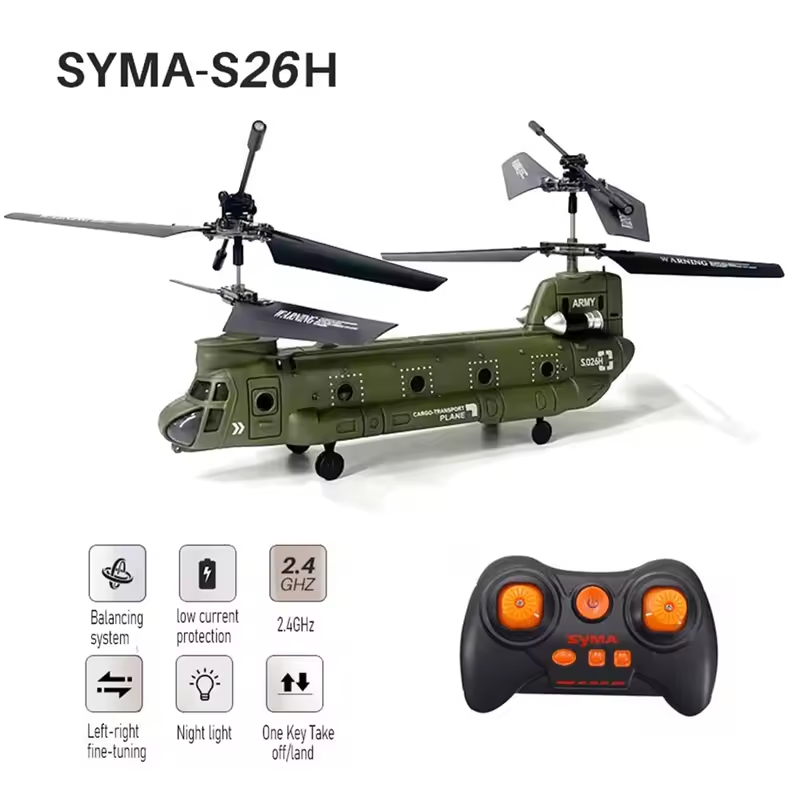 S026H RC Trực Thăng Double-Propeller Máy Bay Vận Chuyển Chiều Cao Cố ...