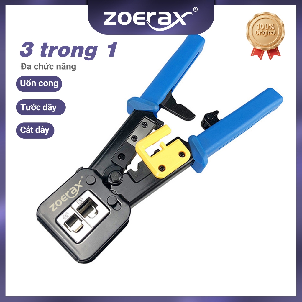 ZoeRax RJ45 Crimper Pass-qua/EZ RJ11/RJ12 Máy cắt đầu nối Vũ nữ thoát y ...