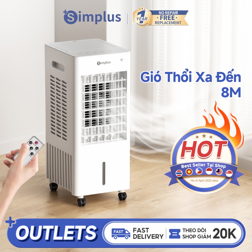 Simplus Quạt Làm Mát Bình Chứa Nước Lớn 10L LFSH004 - Bảo Hành 12 Tháng | Shopee Việt Nam