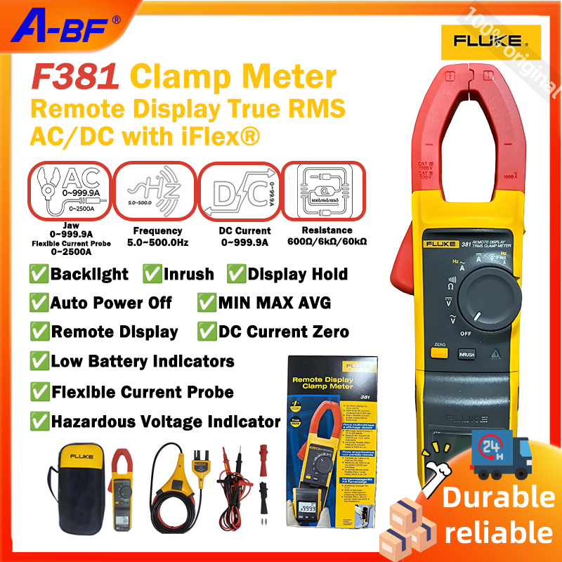 FLUKE 381 Màn hình từ xa Đồng hồ kẹp True-rms Truyền không dây 30 ft ...