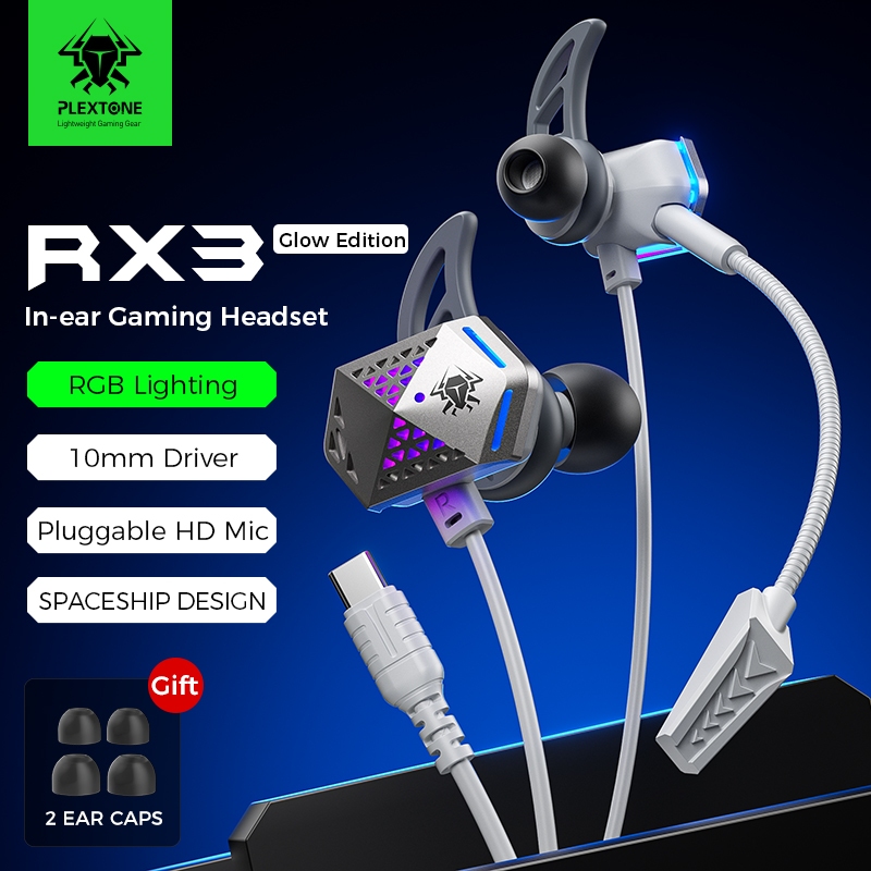 Tai nghe chơi game PLEXTONE RX3 Glow Edition có micrô dài, Lightning ...