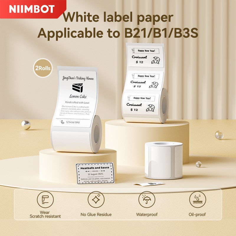 (2Rolls)Niimbot Thermal Label Sticker Printing Tag Commodity Price Tag ...