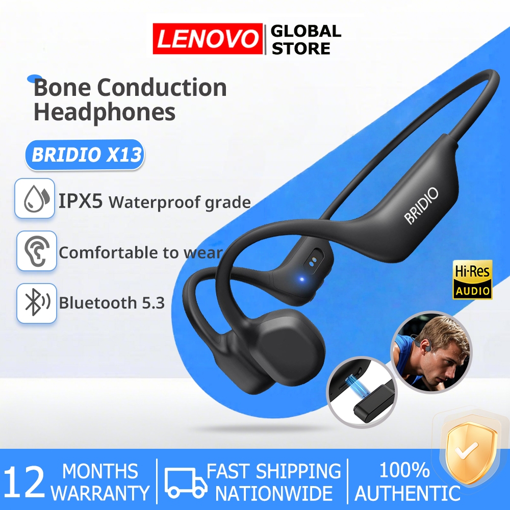 Tai nghe dẫn truyền xương Bluetooth Bridio X13 Lenovo IPX5 Tai nghe ...