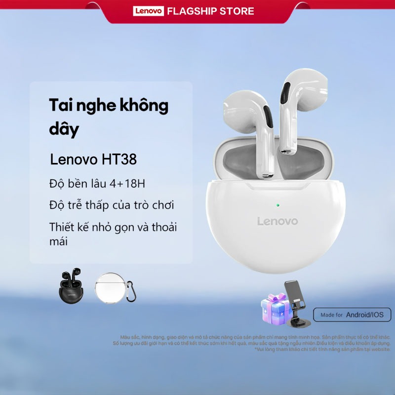Tai nghe Lenovo HT38 Tai nghe không dây Tai nghe Tai nghe Tai nghe MIC ...