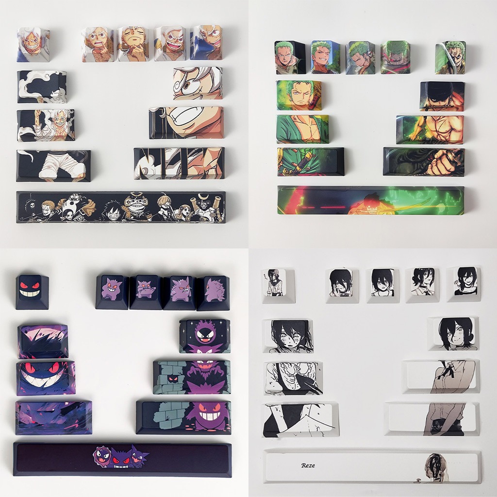 8 / 12 Chiếc Luffy Zoro Keycaps Anh Đào Hồ Sơ PBT Nhuộm Thăng Hoa Một ...