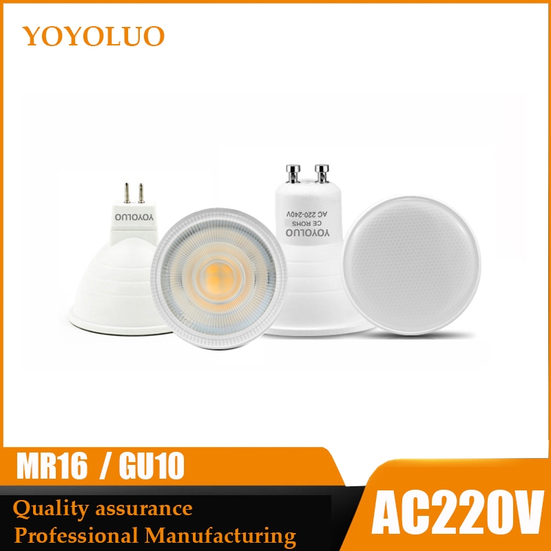 Đèn LED GU10 MR16 6W Bóng Đèn Chiếu Sáng 24 Độ AC220V 120 Độ Chiếu Sáng ...