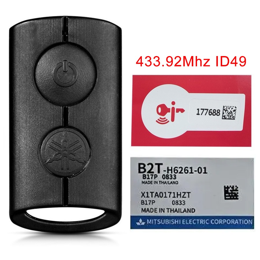 Chìa Khóa Điều Khiển Xe Máy B2T Chính Hãng Fob 433.92Mhz ID49 Chip Dành ...