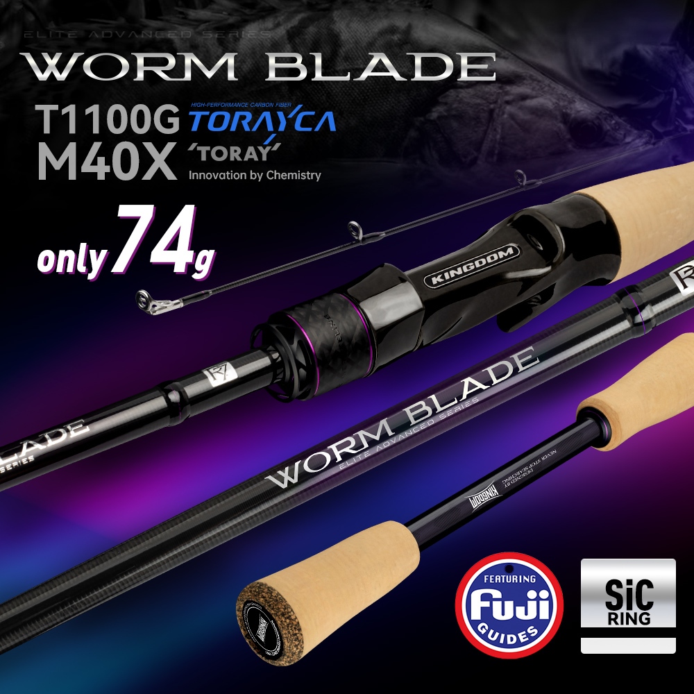 Cần câu Kingdom WORM BLADE 1.9m / 1.95m / 1.98m / 2.01m / 2.04m 2 Phần ...