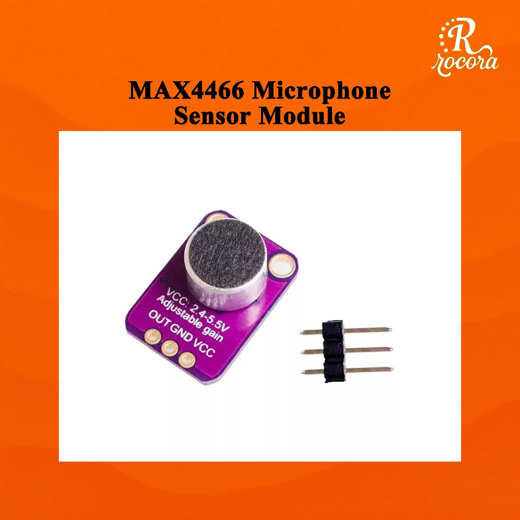 Mô-đun cảm biến micro MAX4466 Mic điện tử có bộ khuếch đại tiền khuếch ...