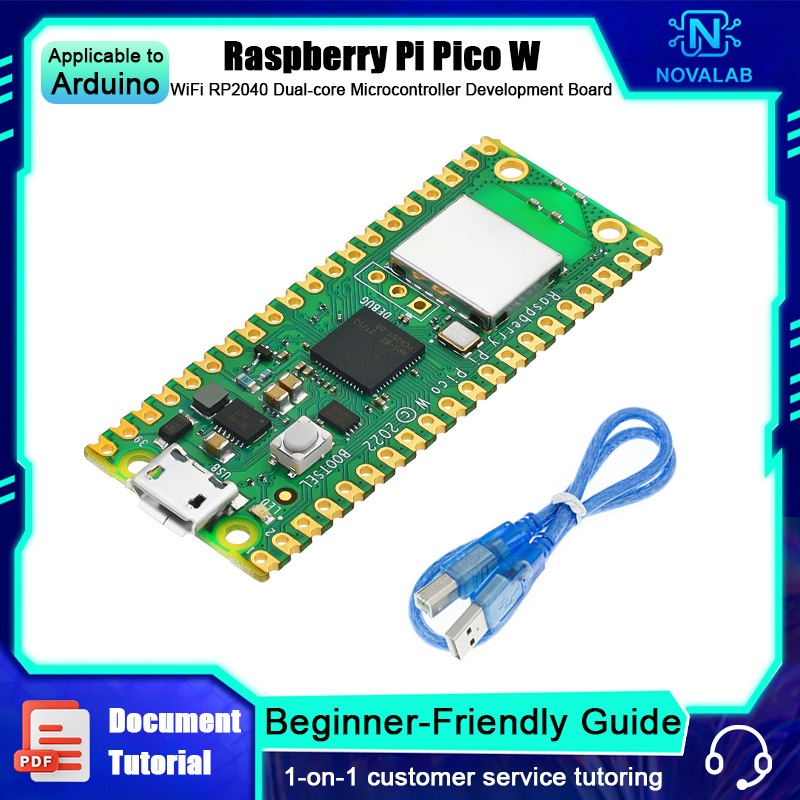 NovaLab Raspberry Pi Pico W LAN không dây WiFi RP2040 Bảng phát triển ...