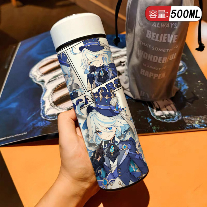 Cốc giữ nhiệt tác động genshin 500ml furina wanderer cốc in hình phong cách manga | Shopee Việt Nam