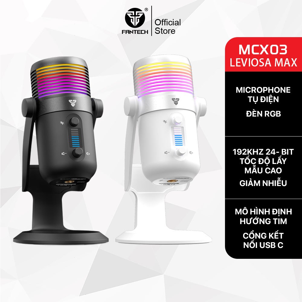 Fantech LEVIOSA MAX MCX03 Micro Condenser Type C Giao diện và Micrô ...