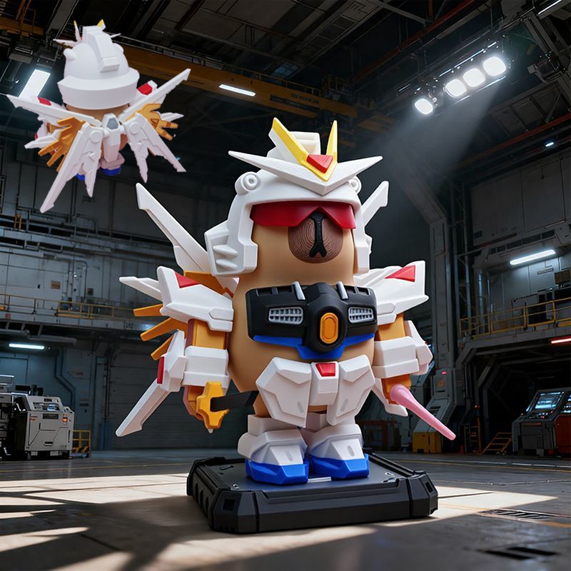 Chất lượng cao Capybara Freedom Gundam Mecha Bộ 3D In Từ Lắp Ráp Mô ...