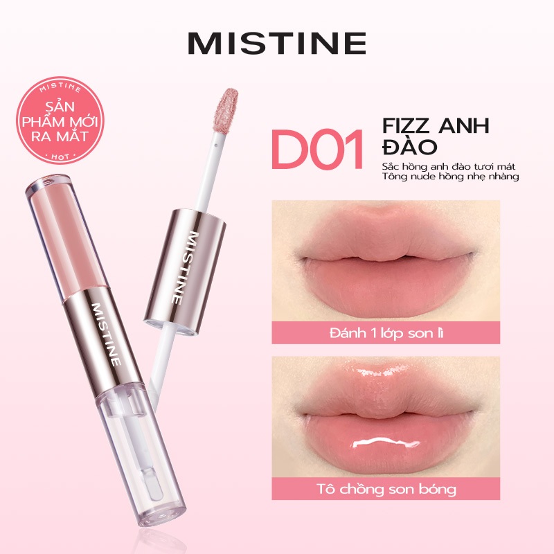 Son môi hai đầu giữ màu lâu MISTINE Sáng da tự nhiên Không dễ dính cốc 3g | Shopee Việt Nam