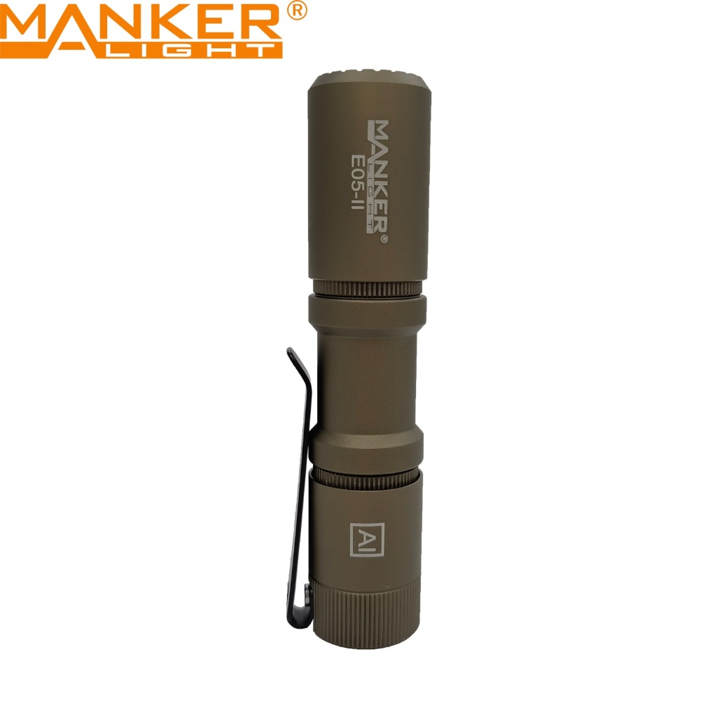 Manker E05 II High Output EDC Flashlight Eeay to Carry, for Camping, Hiking (Sand, 800 Lumens ...