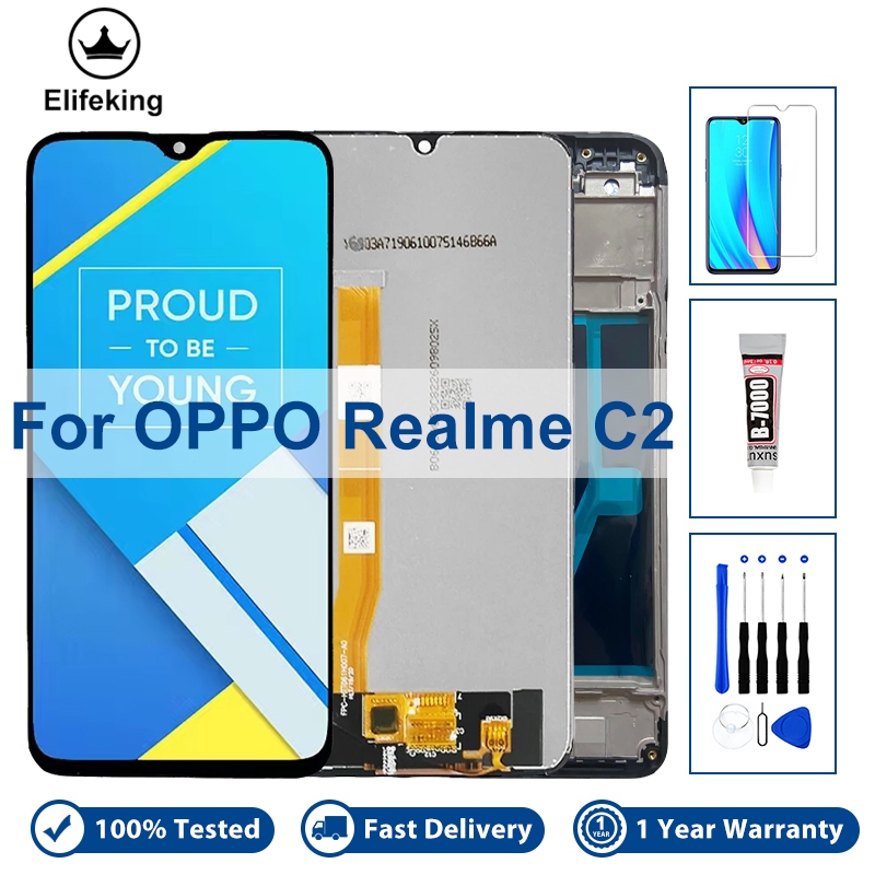 LCD 6.1 "Cho Realme C2 RMX1941 RMX1945 Có Khung Bộ Số Hóa Màn Hình Cảm ...