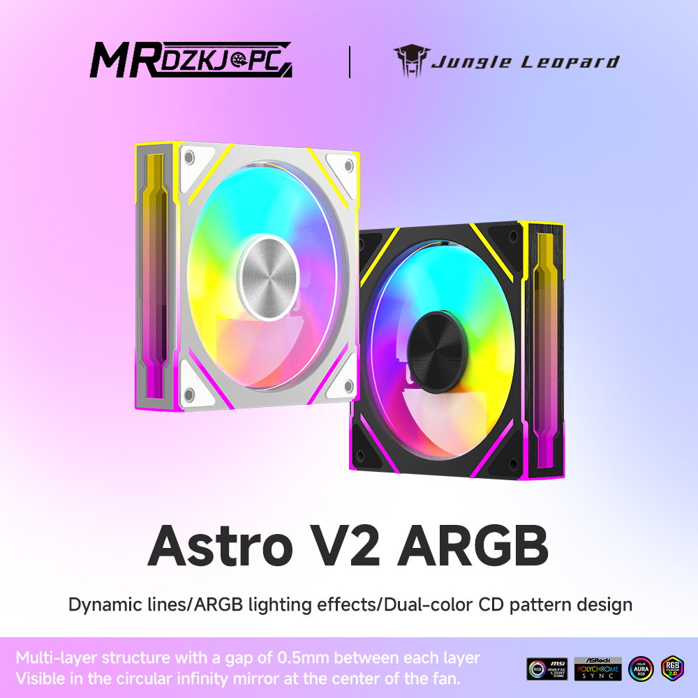 Jungle Leopard Astro V2 ARGB Quạt CPU 120mm Gương Vô Cực 5V 3PIN Bo ...