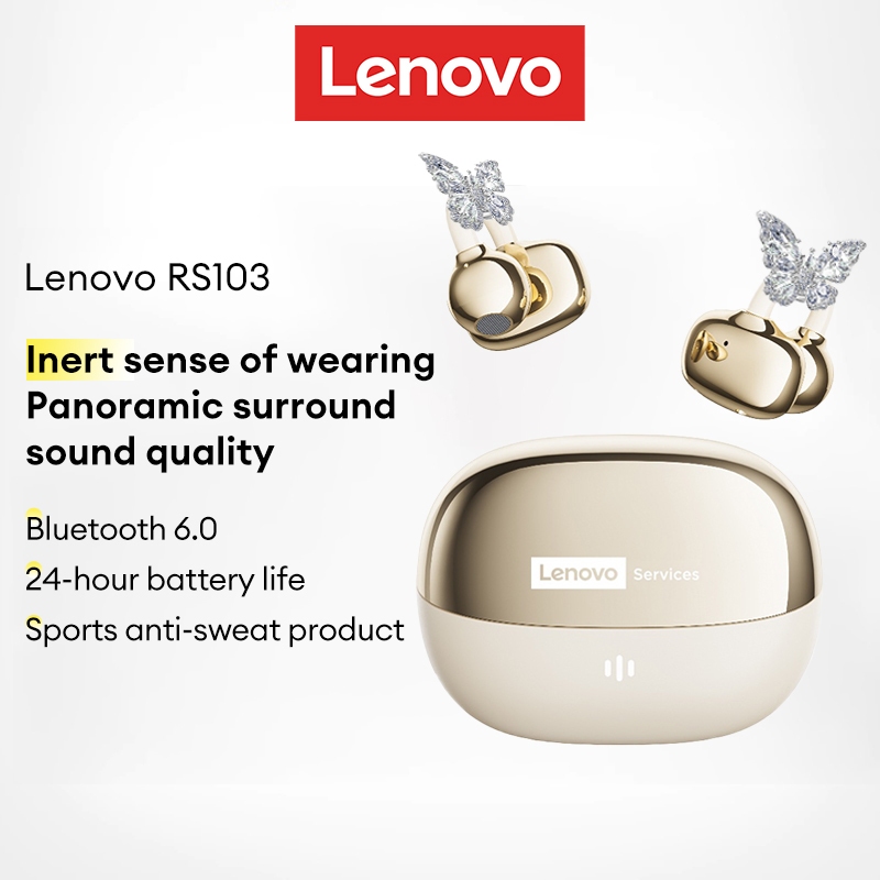 Tai nghe Bluetooth Lenovo RS103 IPX5 Chống nước Chất lượng âm thanh HIFI Thoải mái khi tập thể ...