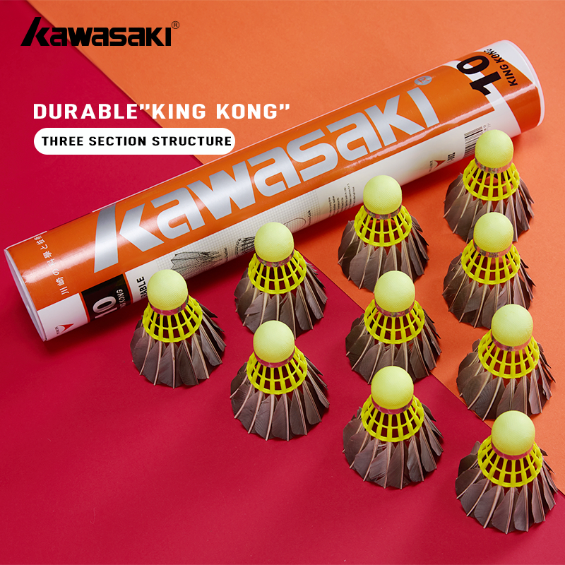Kawasaki Shuttlecock 12 Cái - Lông Ngỗng KingKong, Bền & Ôn Định ...