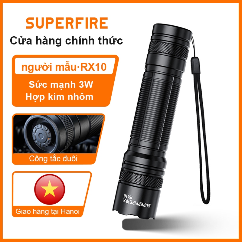 Superfire RX10 3W Mini LED Đèn Pin Cắm Trại 5 Chế Độ Chiếu Sáng Hợp Kim ...