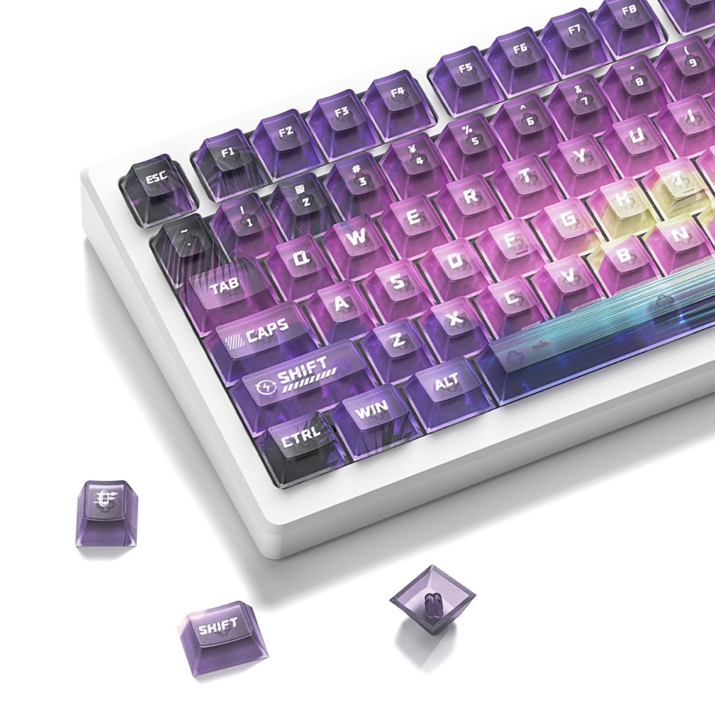 Womier Tím Trong Suốt Keycaps 115 Phím MDA Profile Jelly Keycap Set cho ...