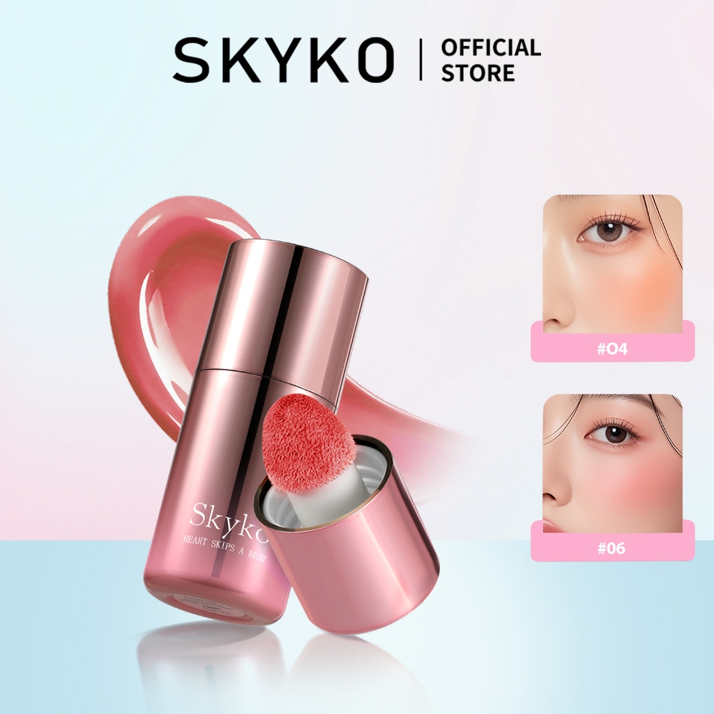 SKYKO phấn má hồng Watery Liquid Blush High Pigment Shine Chống thấm ...