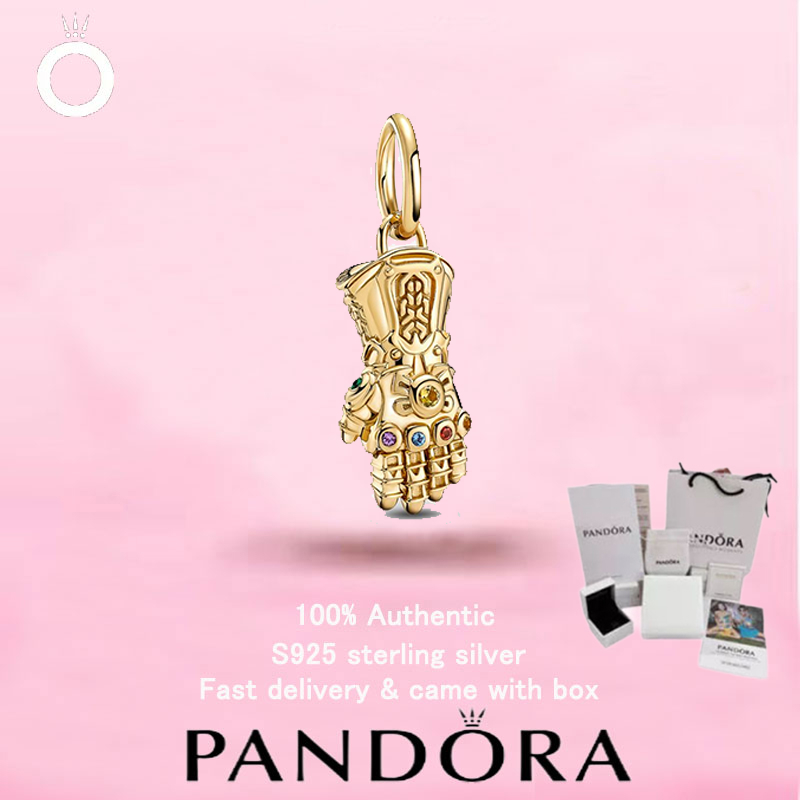 Seri Pandora mạ vàng The Avengers Infinity Gauntlet Charm, bao gồm hộp ...